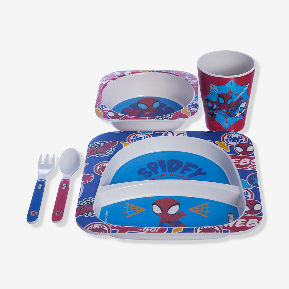 Kit Alimentação Infantil Homem-Aranha Marvel - Zonacriativa