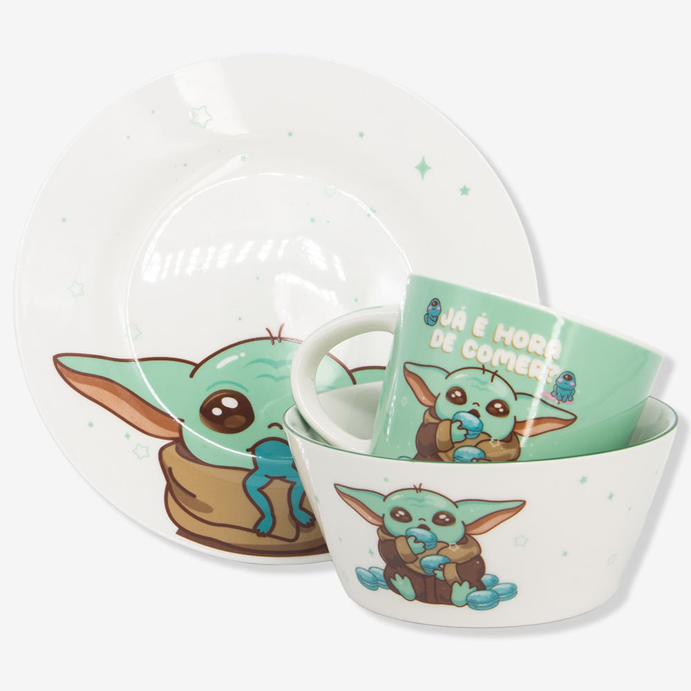Kit Alimentação Baby Yoda Star Wars - Zonacriativa