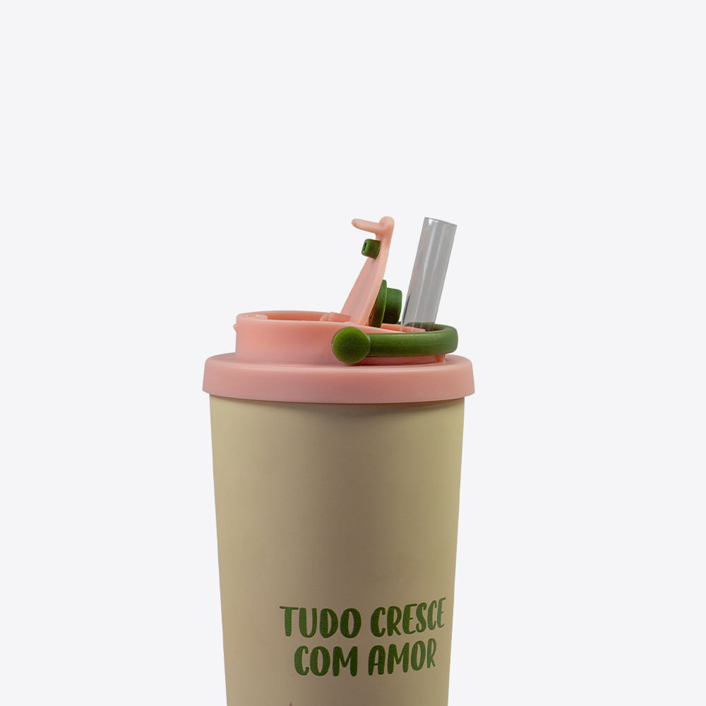Copo Spring Com Canudo Jardinagem – Zonacriativa